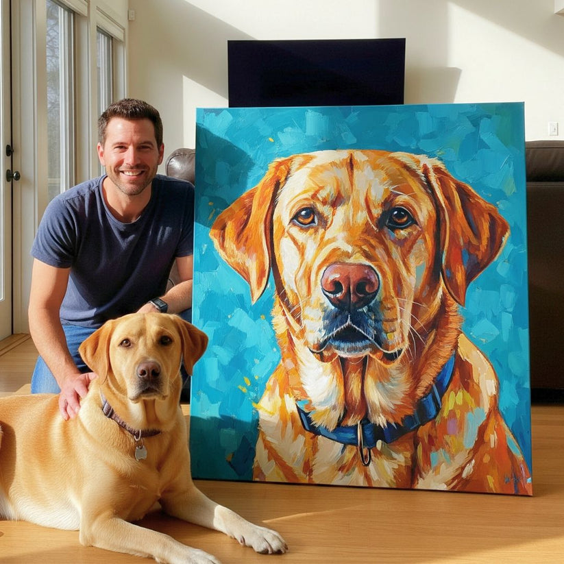 Custom Pet Portrait - Modern Style - My Pet Canvas
